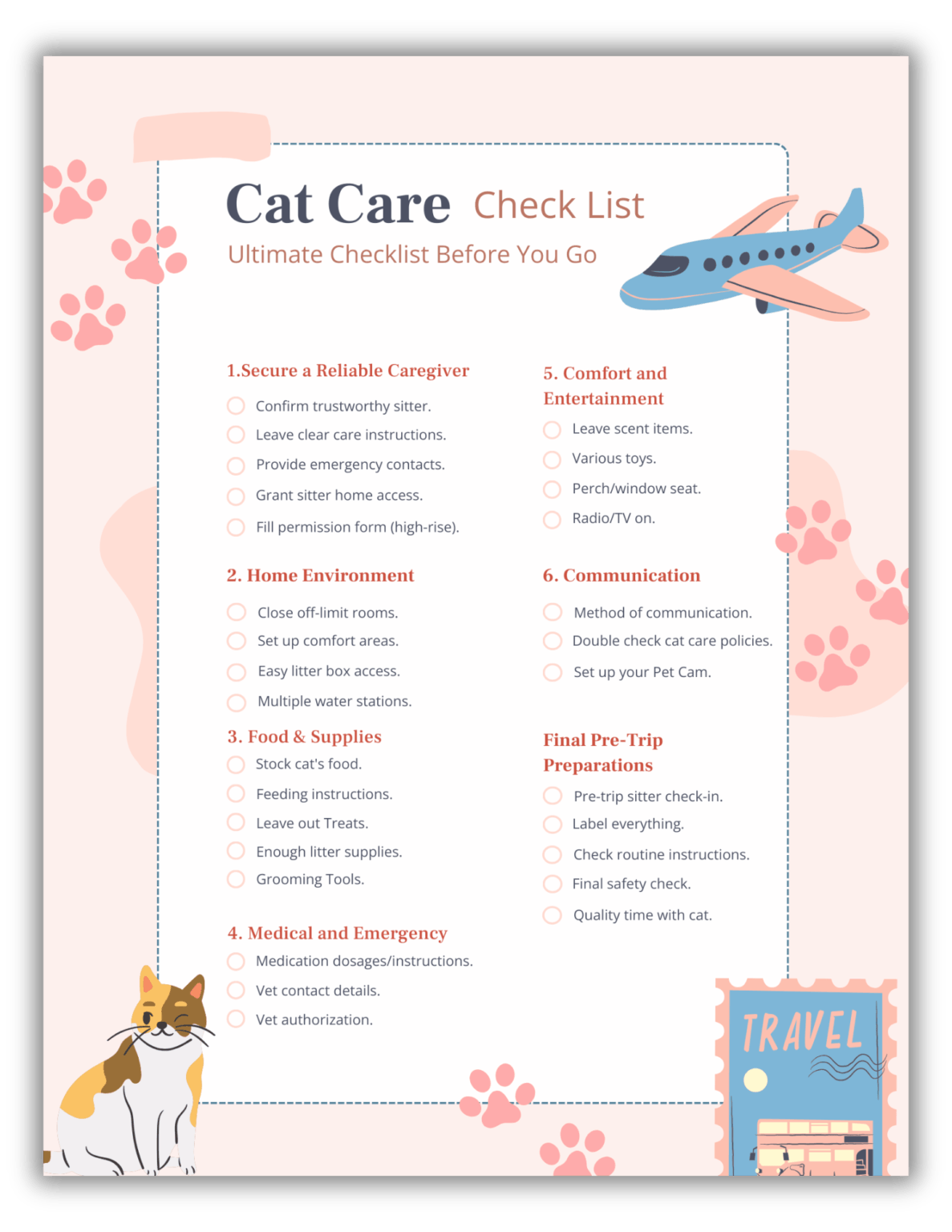 Cat Care Checklist - Chicago Urban Pets